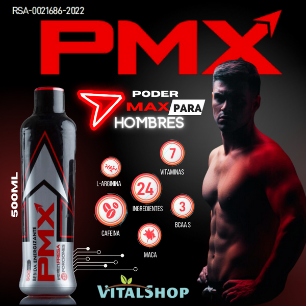 **𝙎𝙐𝙋𝙀𝙍 𝙋𝙍𝙊𝙈𝙊 Bebida PMX Poder Max 500 mL *¡Envío Incluído! *Aplican T – VitalShop Colombia