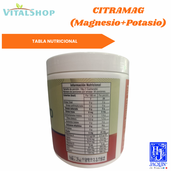 CITRAMAG EN POLVO X300 gm "Citrato de Magnesio y Potasio" – VitalShop ...