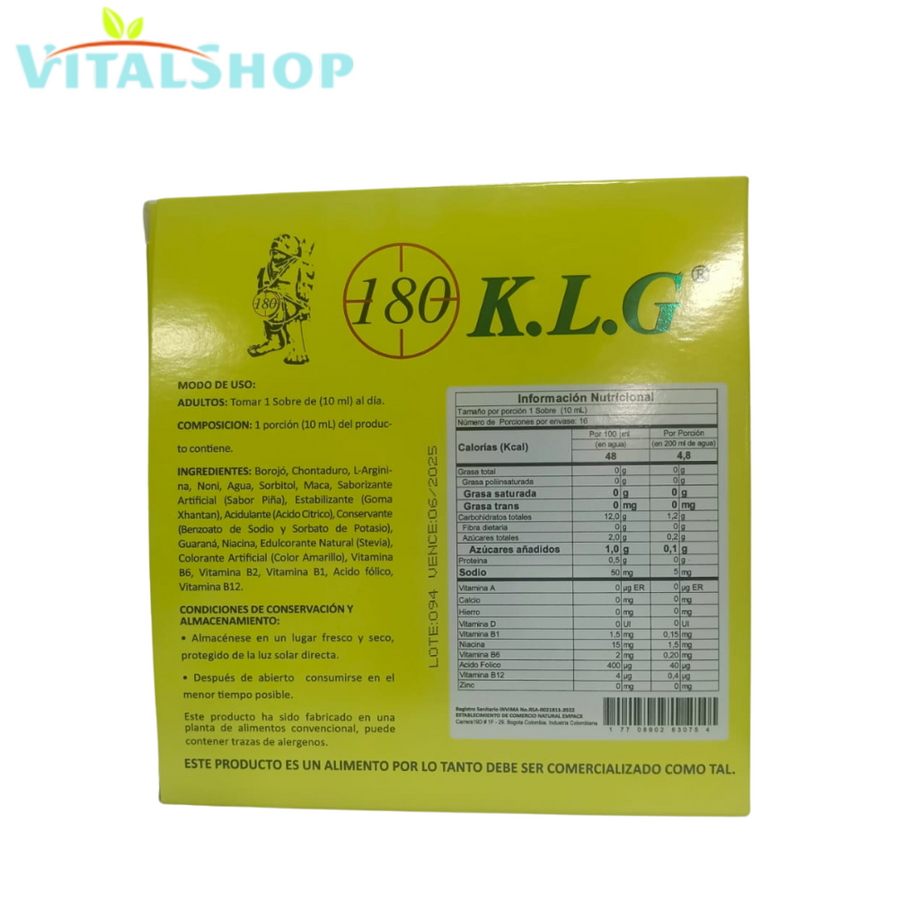 **KLG 180 CAJA X16 SOBRES LÍQUIDO X 160ML - Envíos Gratis ...