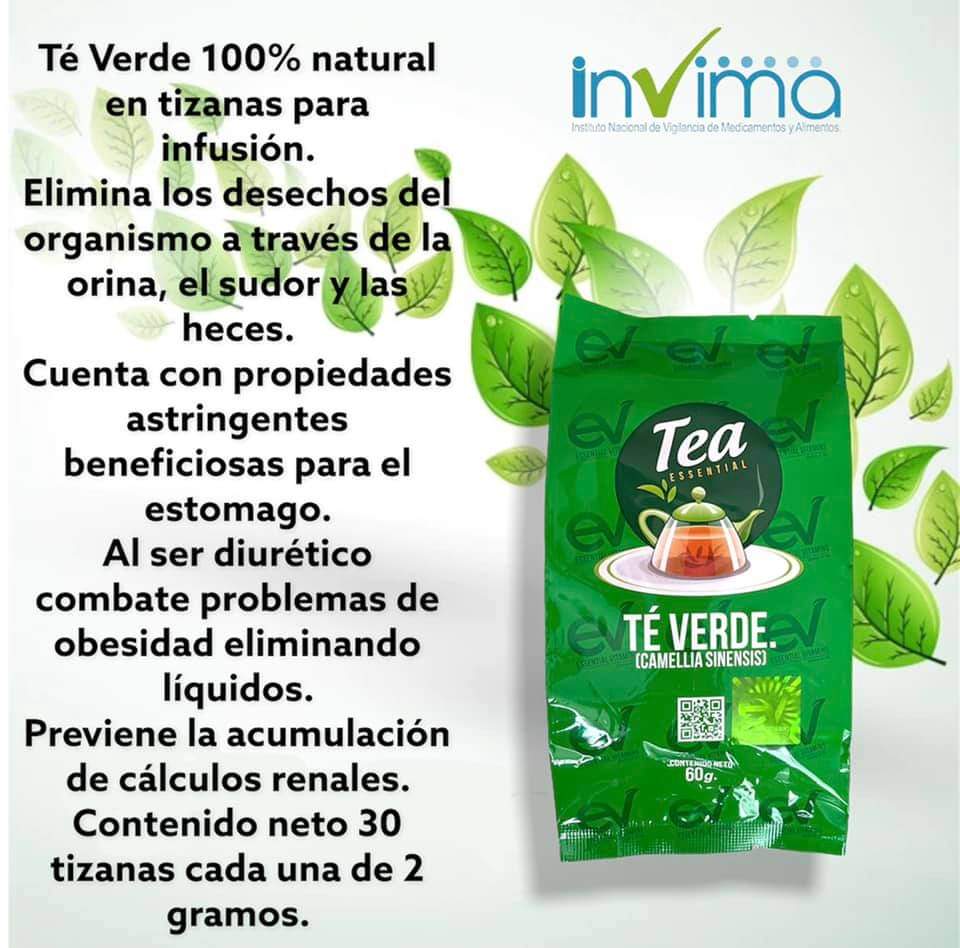 **Tea Essentials - Té Verde Detox x60g ¡100% Natural!** – VitalShop ...