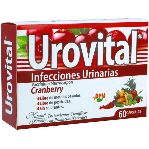 UROVITAL- Para infecciones urinarias 60 cápsulas – VitalShop Colombia